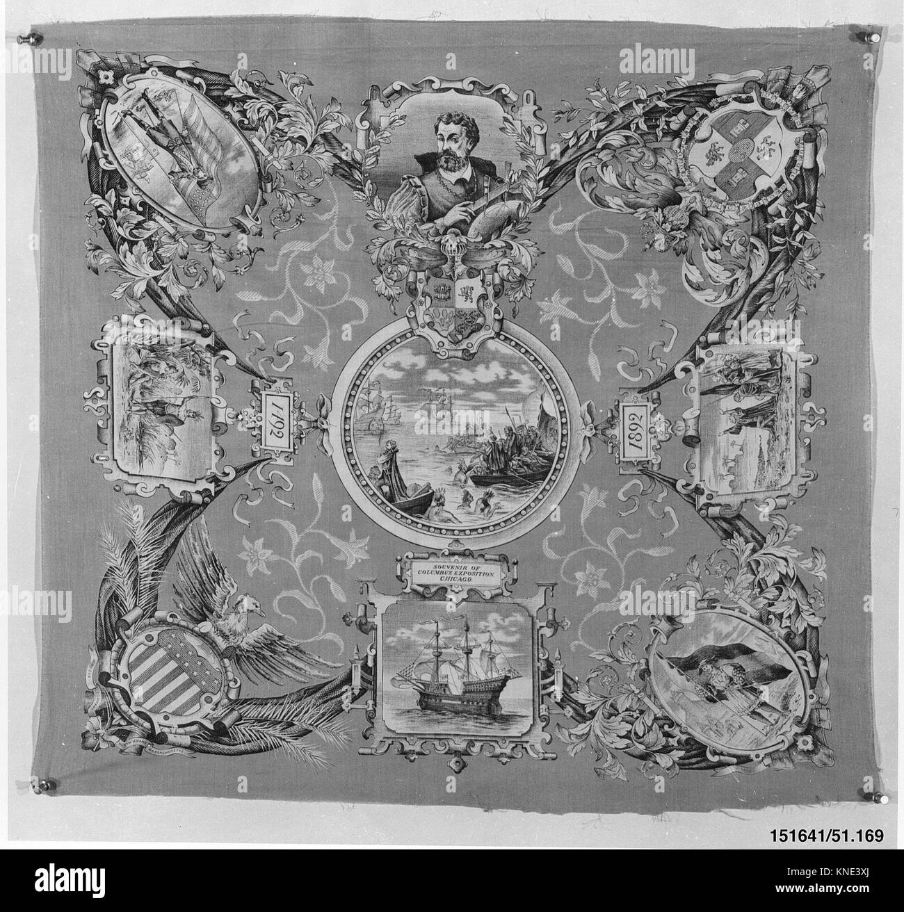 Embroidery handkerchief Black and White Stock Photos & Images - Alamy