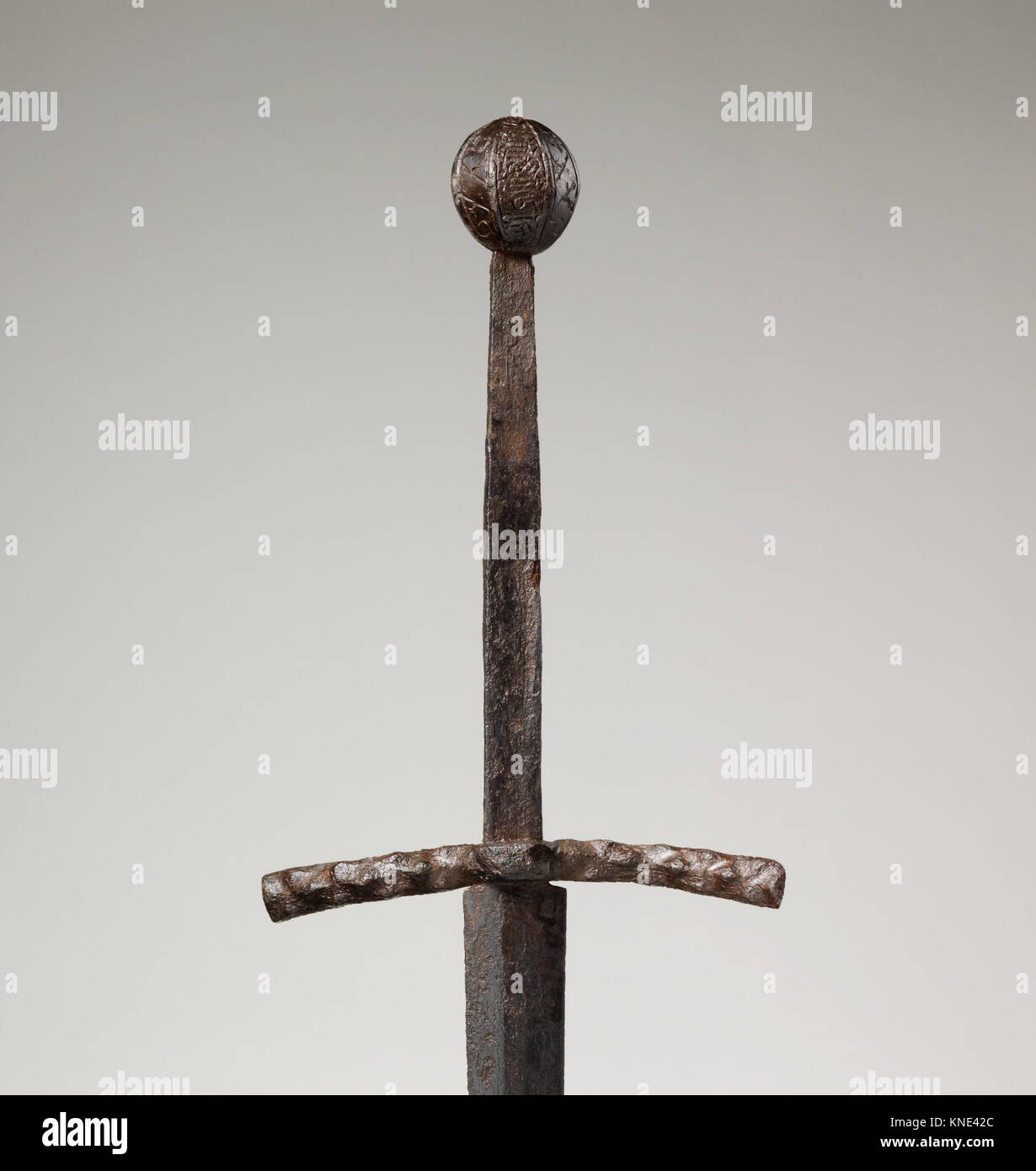 This hand-and-a-half sword features a design ideal for both one-handed ...