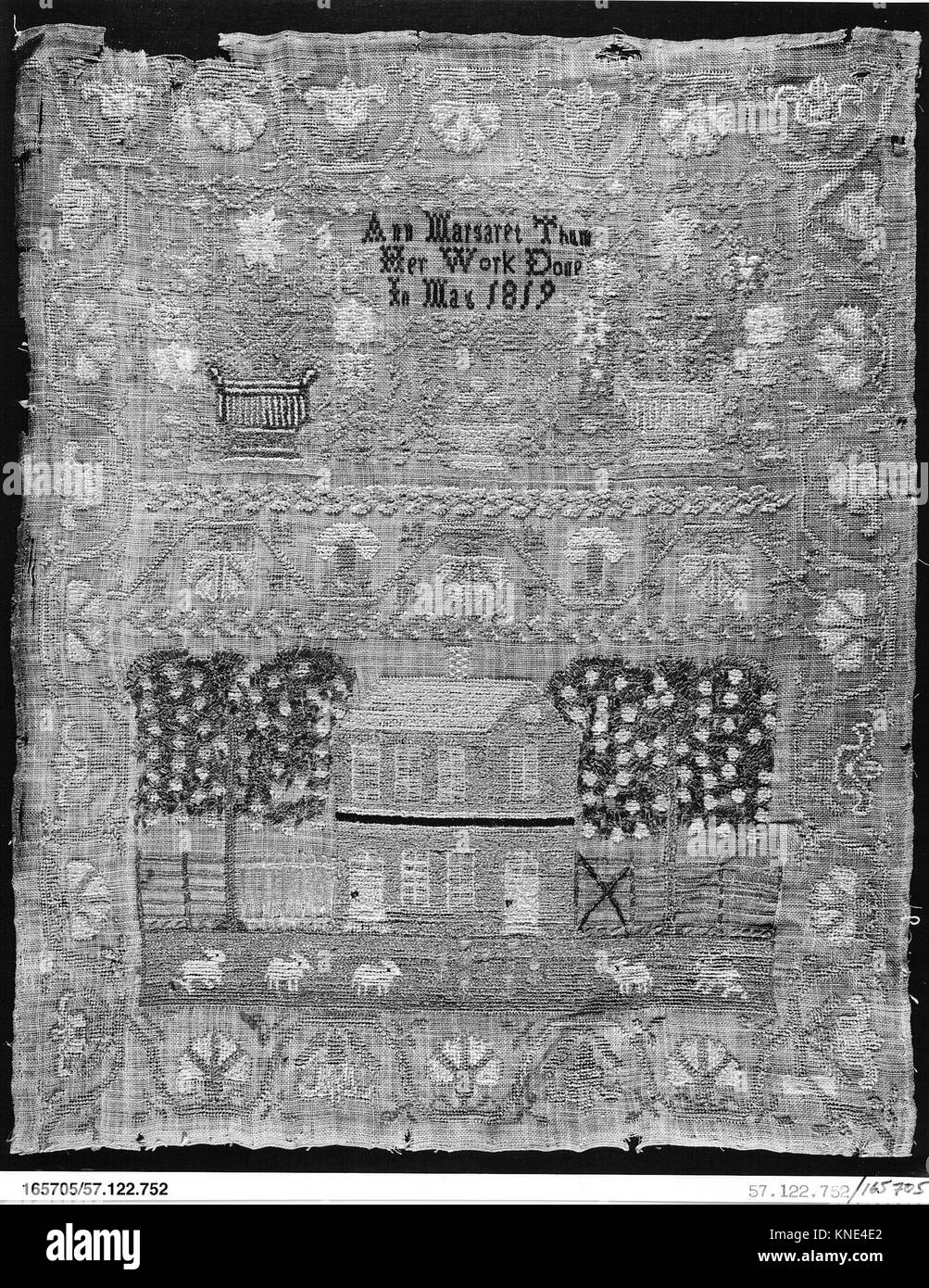 This embroidered sampler, part of the MET collection, showcases ...