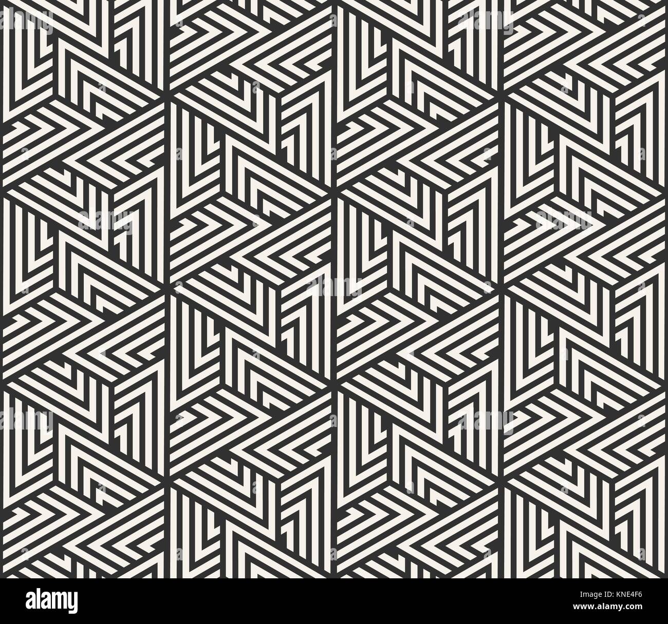 Vector seamless lines pattern. Modern stylish triangle shapes texture ...