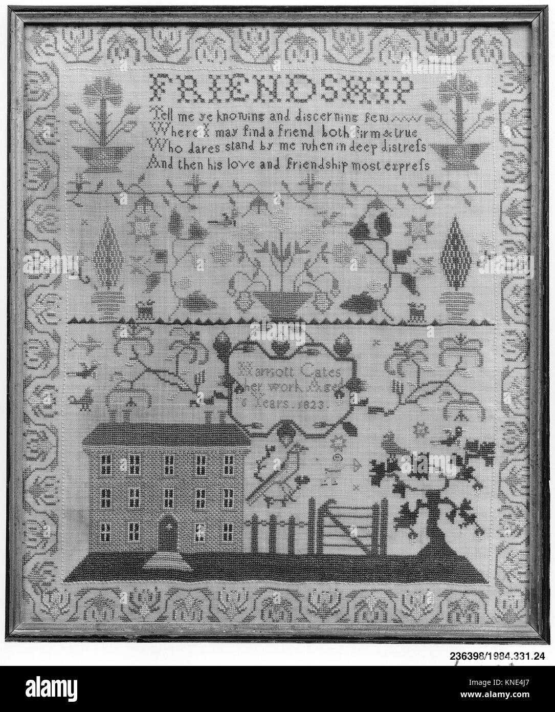 This embroidered sampler from the MET collection is a fine example of ...