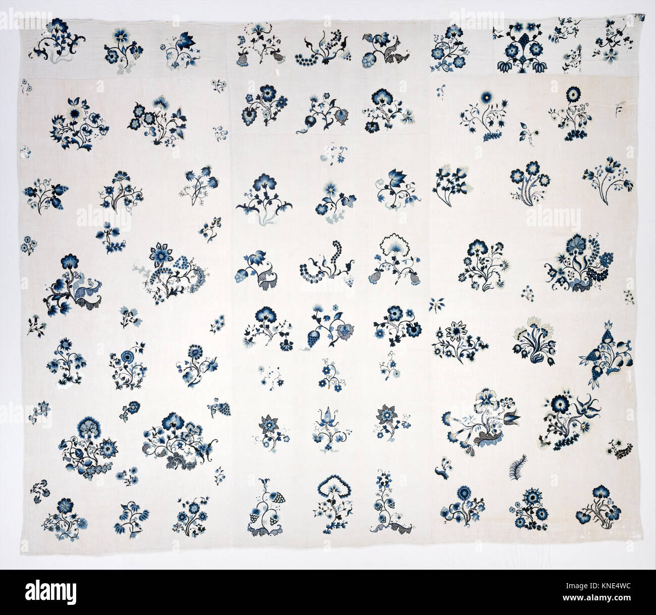 These embroidered bed hangings showcase intricate stitching techniques ...