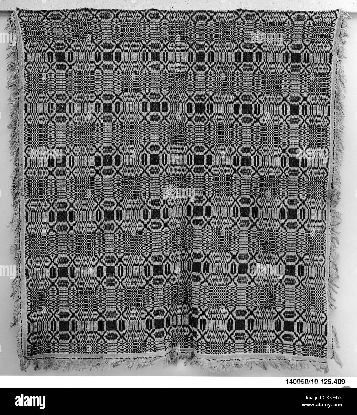 Intricate textile featuring pattern Black and White Stock Photos ...