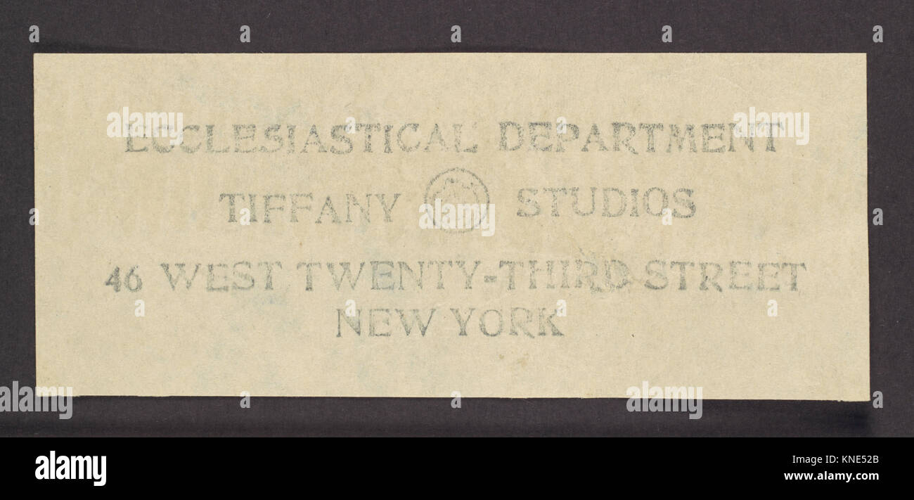 A design for a marble and glass mosaic font, housed at The Metropolitan ...