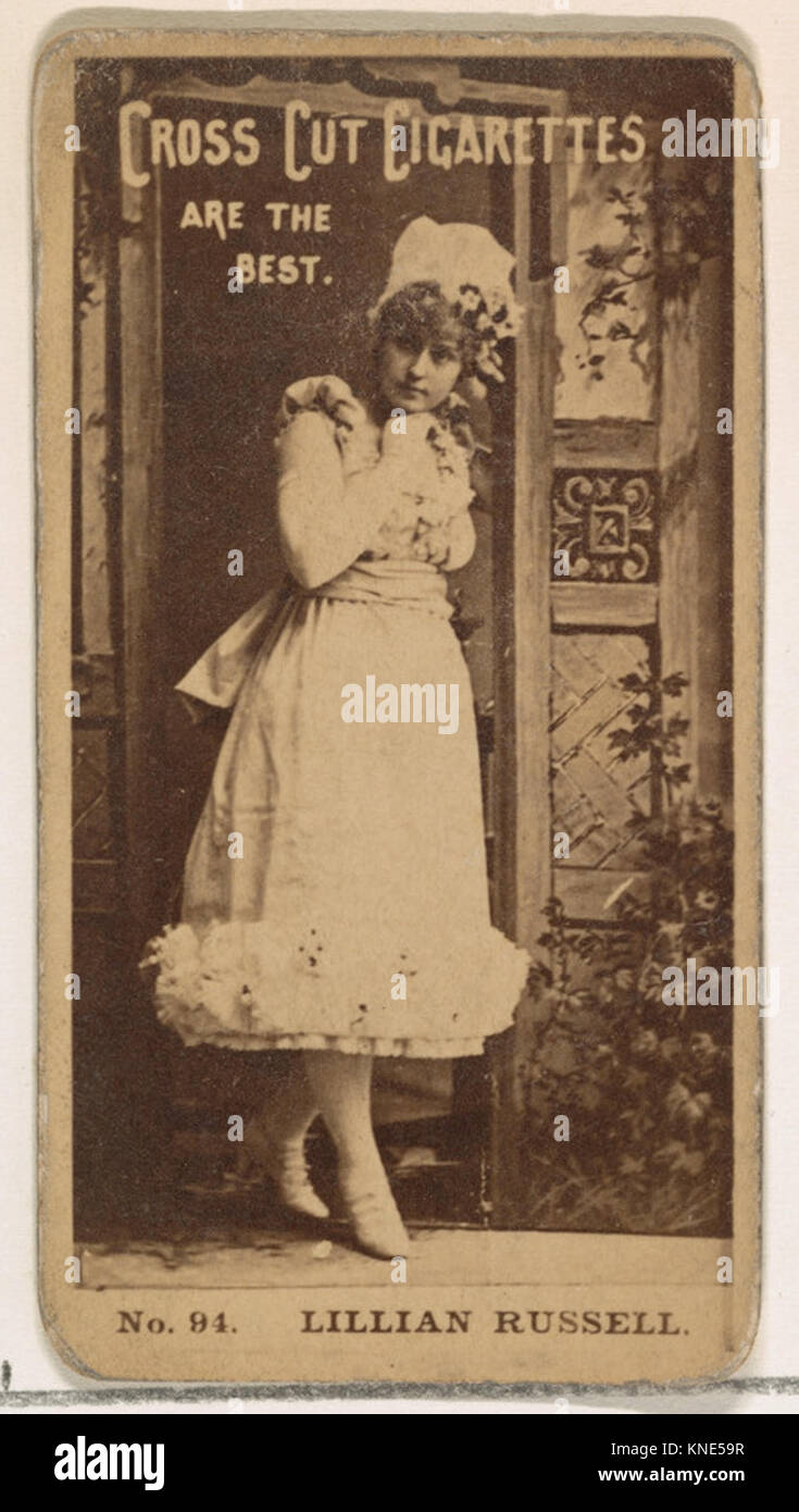 This albumen photograph features Lillian Russell, an iconic actress ...