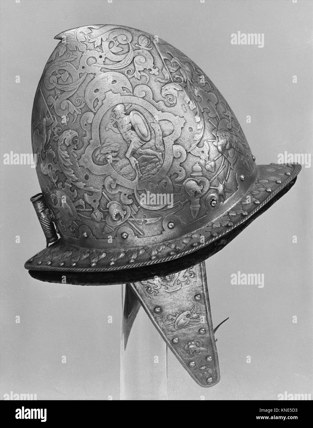 Medieval warrior in armor Black and White Stock Photos & Images - Alamy