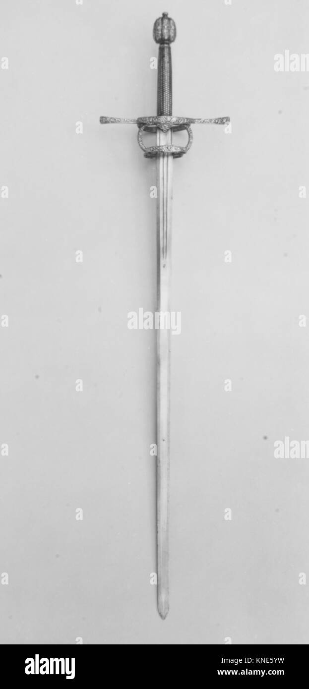 This broadsword, part of the MET collection, features a broad blade ...