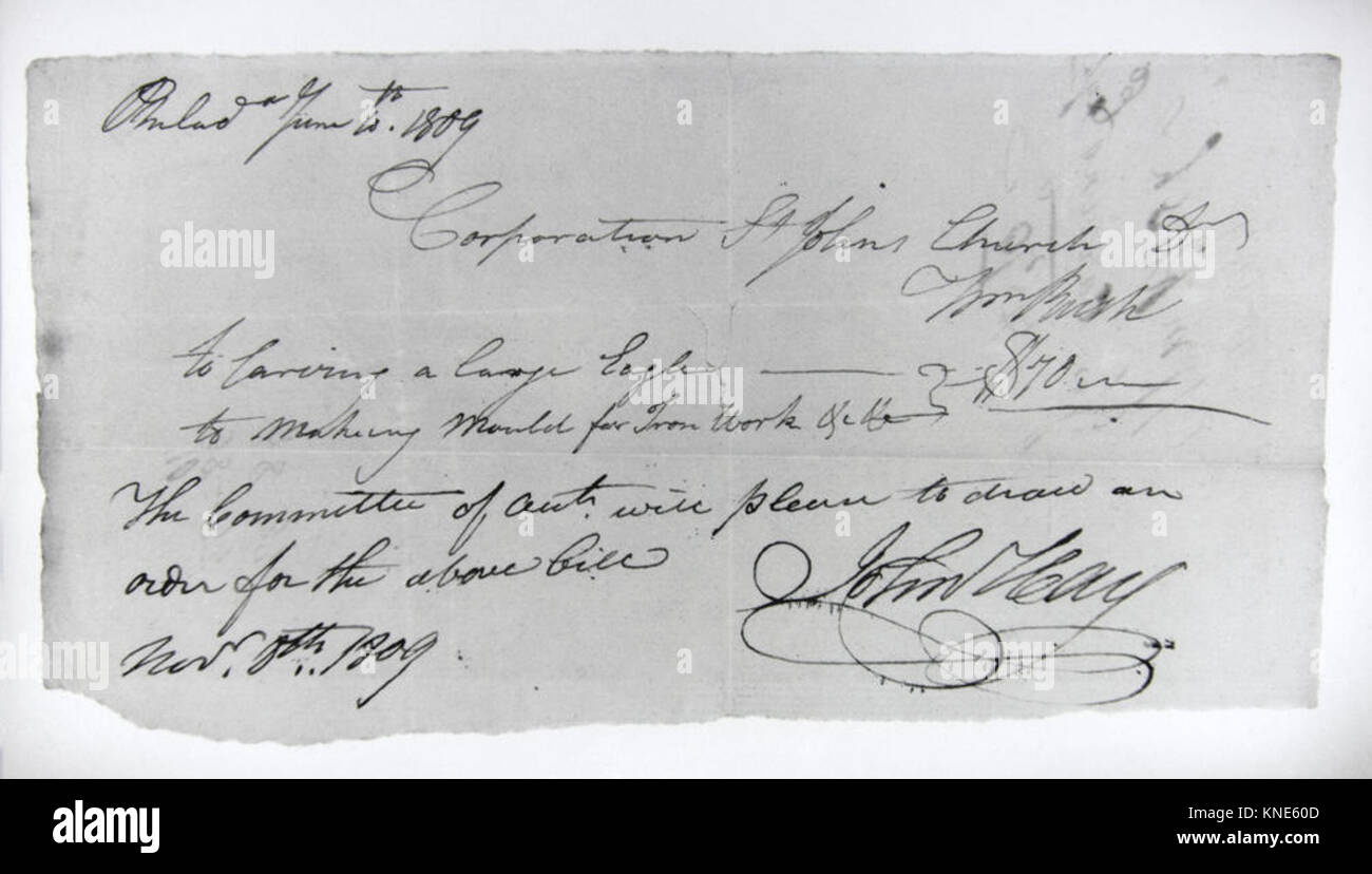 Historical bill of sale hi-res stock photography and images - Alamy