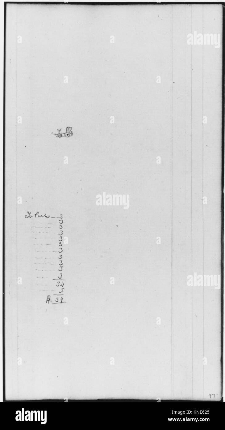 The sketch depicts a carriage and human figures, illustrating the ...