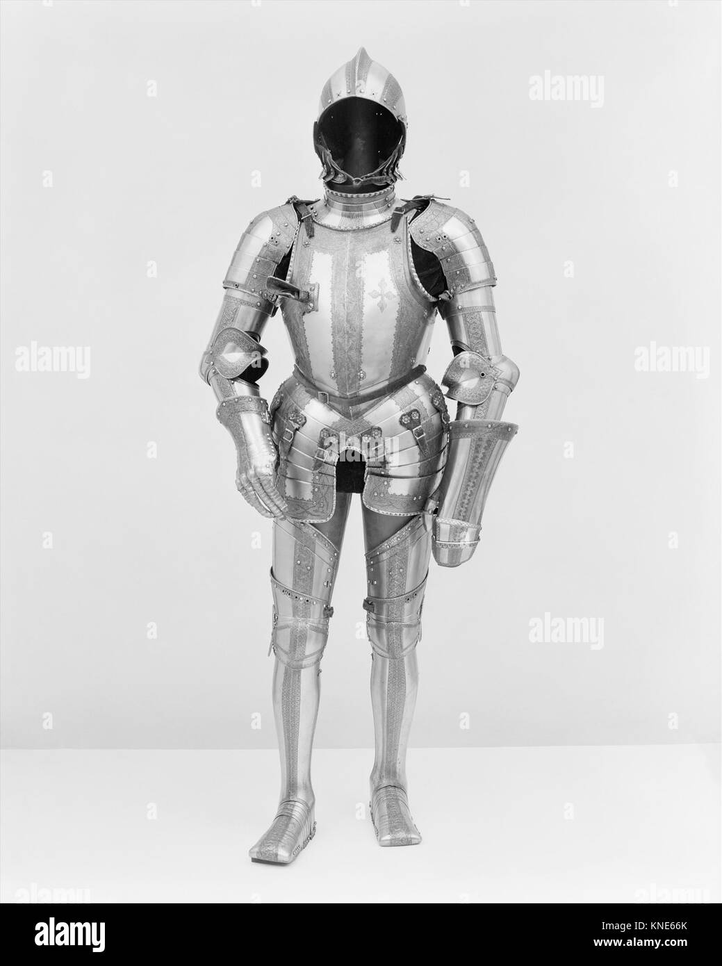 This composed armor from the medieval period demonstrates metalworking ...