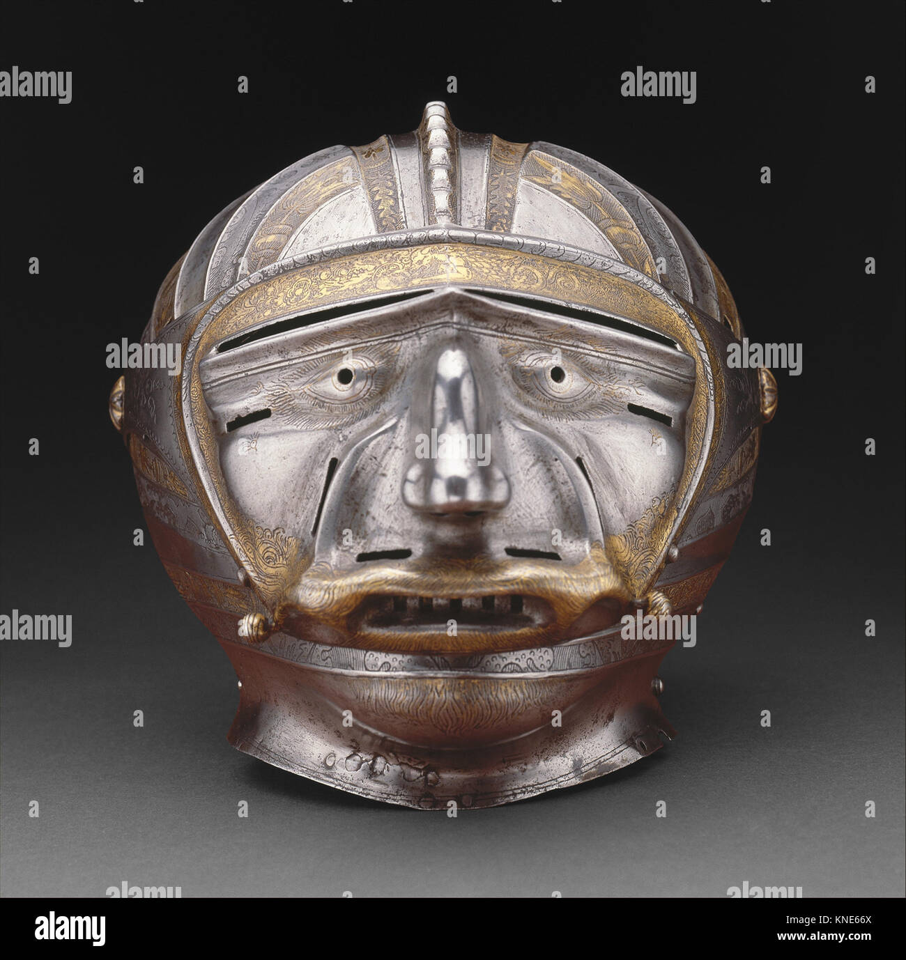 This armor represents a defensive set, likely from the medieval or ...