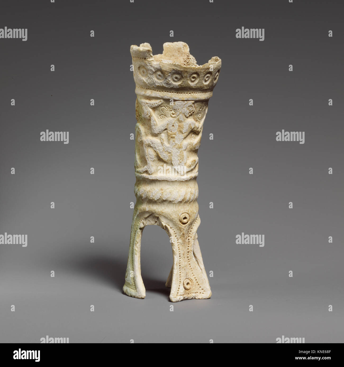 The bone stand displays a centaur relief, demonstrating ancient bone ...