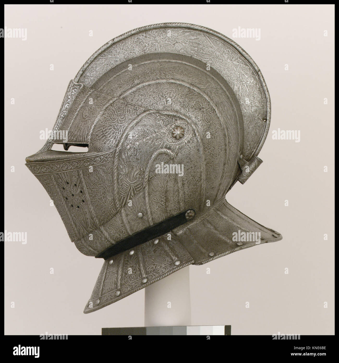 This close helmet, designed for field use, represents a piece of armor ...