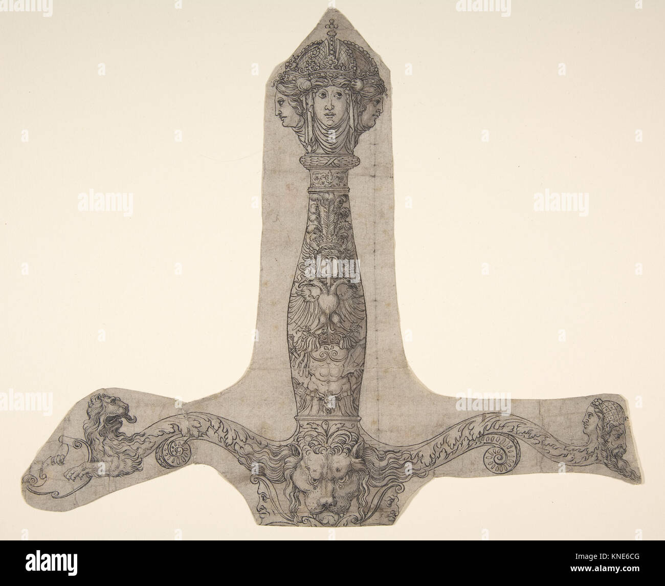 This design for a sword hilt represents the artistic and functional ...