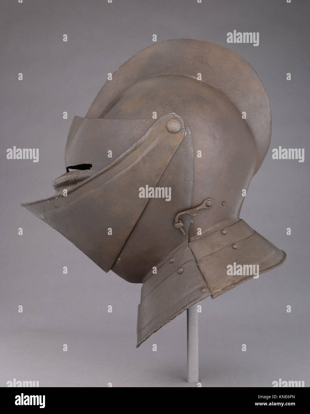 This close-helmet, part of historical armor, offers full head ...