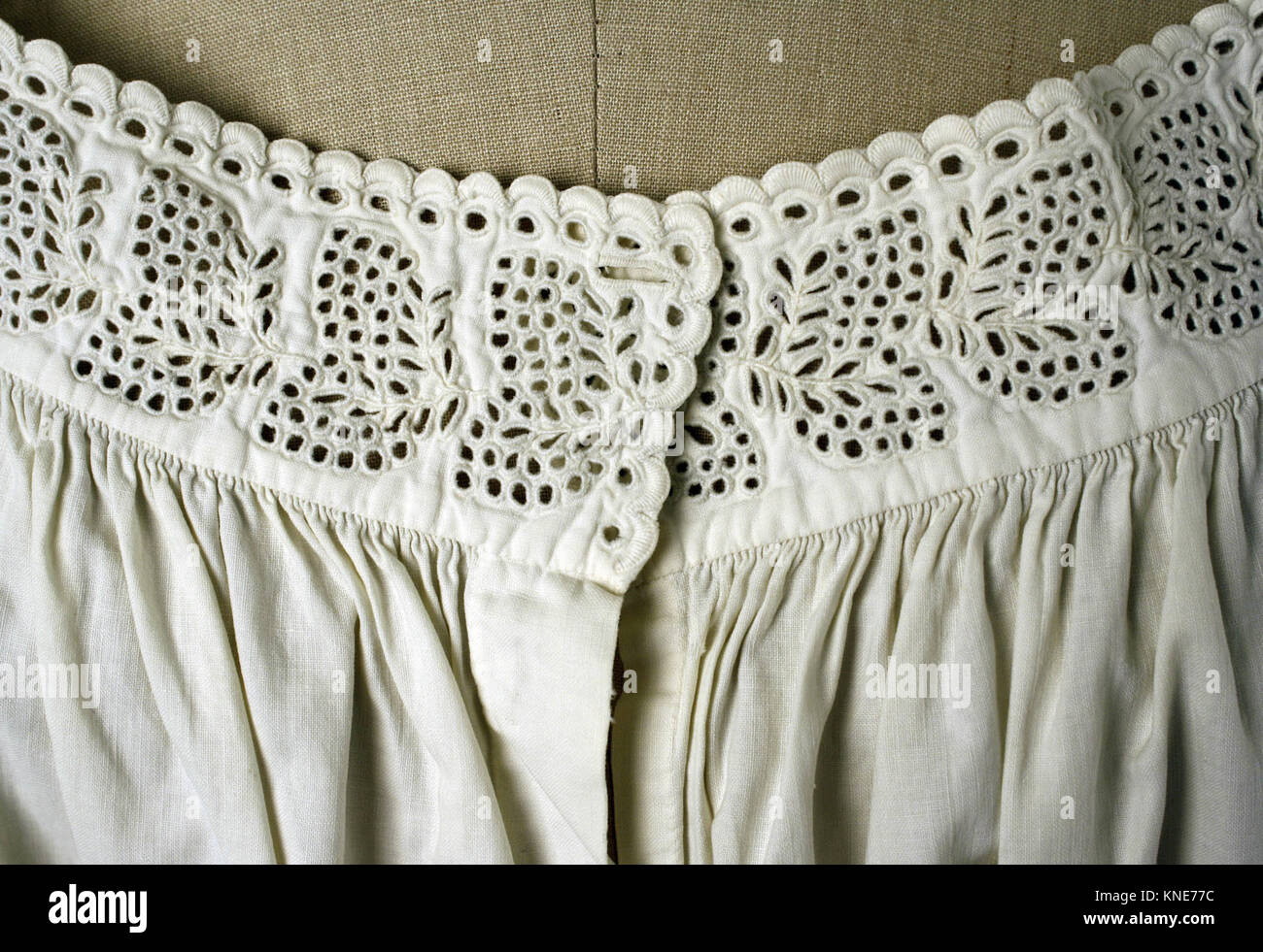 This historical chemise is a fine textile undergarment reflecting daily ...
