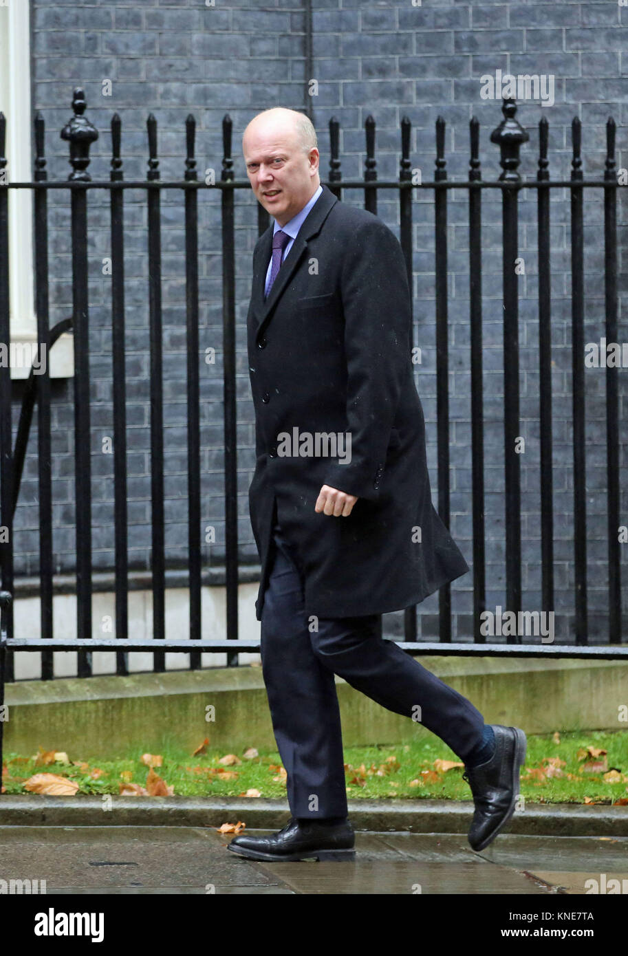 Transport Secretary Chris Grayling arriving in Downing Street, London ...