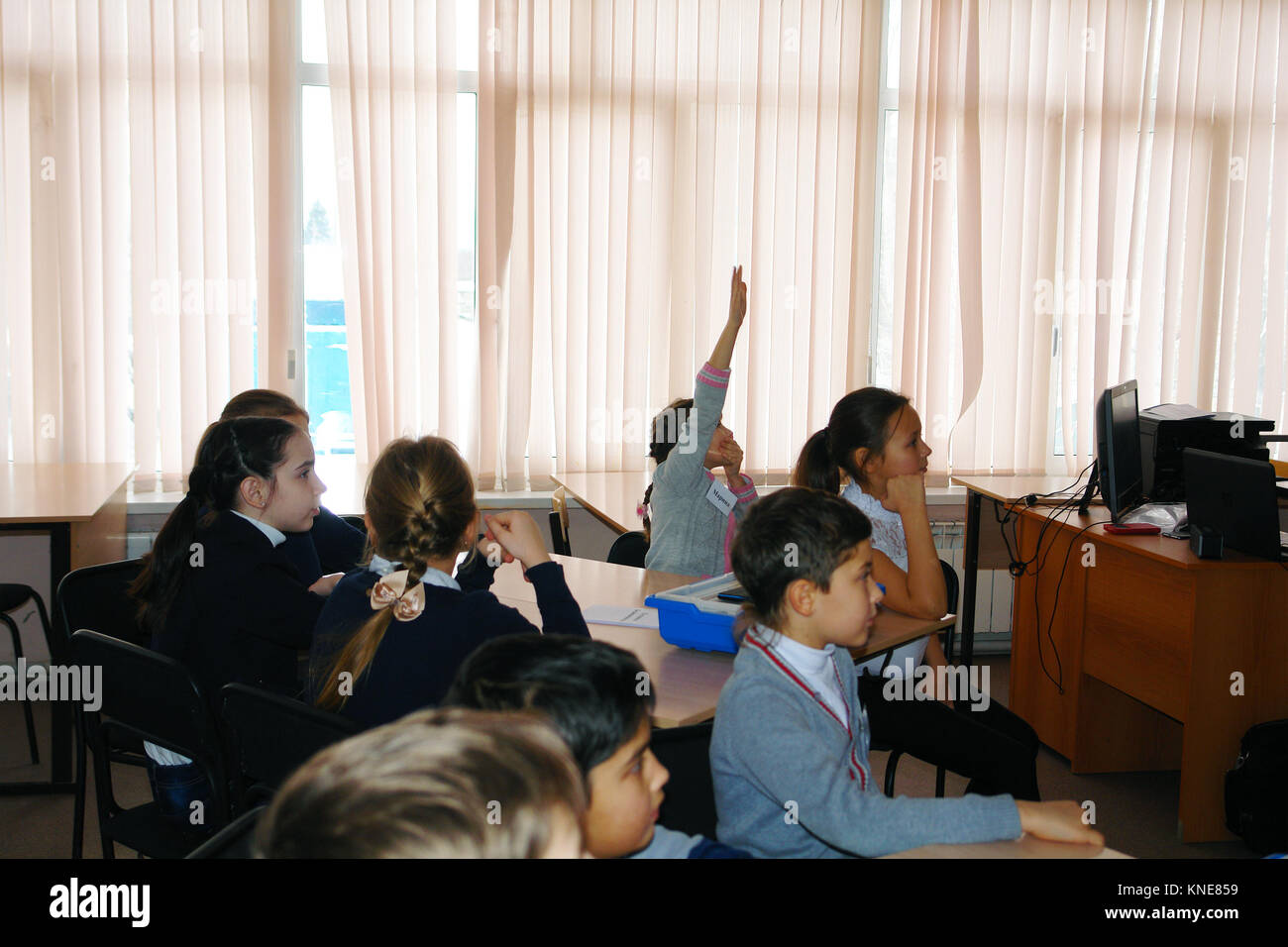 School kids in class Stock Photo - Alamy