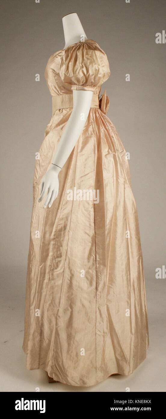 This historic dress represents fashion from the specific period, with ...