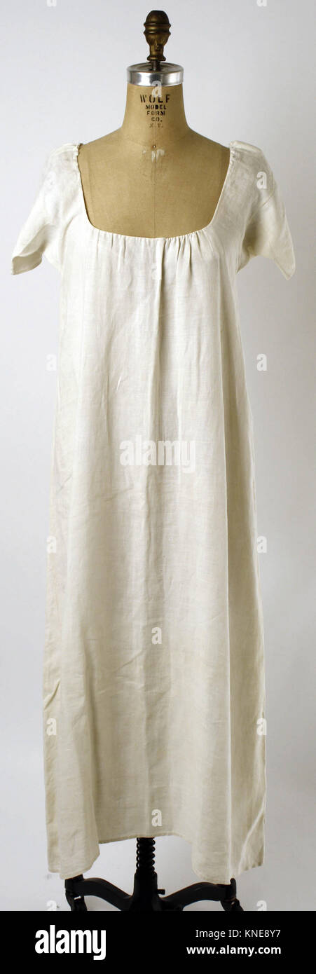 This chemise is an example of historical clothing, typically worn as an ...