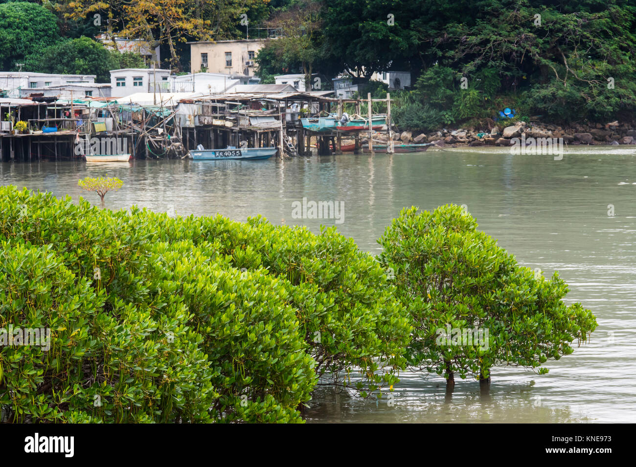 Fishing boats stilt houses town hi-res stock photography and images - Alamy