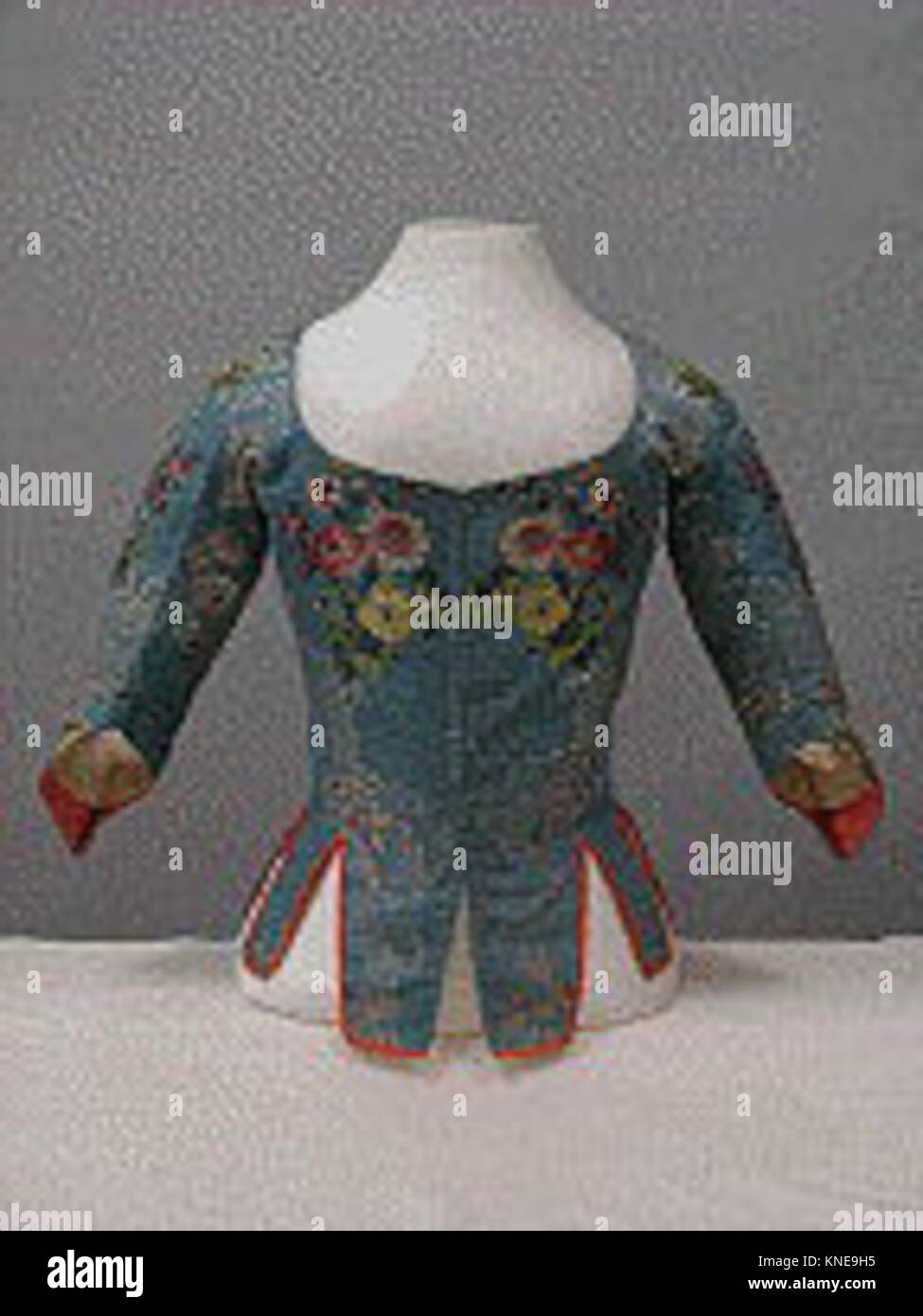 This bodice demonstrates historical textile design, showcasing ancient ...