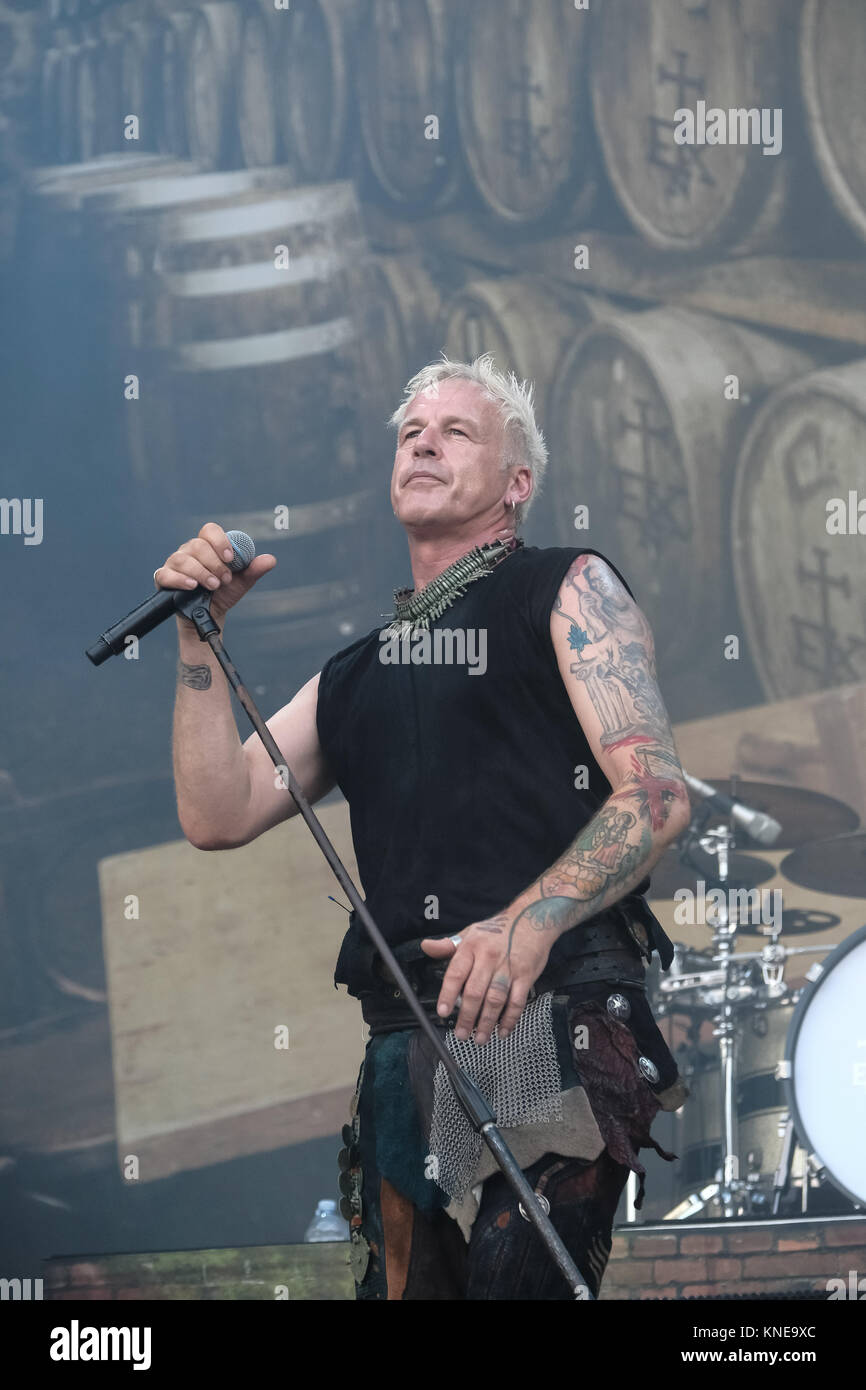 The German power metal band In Extremo performs a live concert at the ...