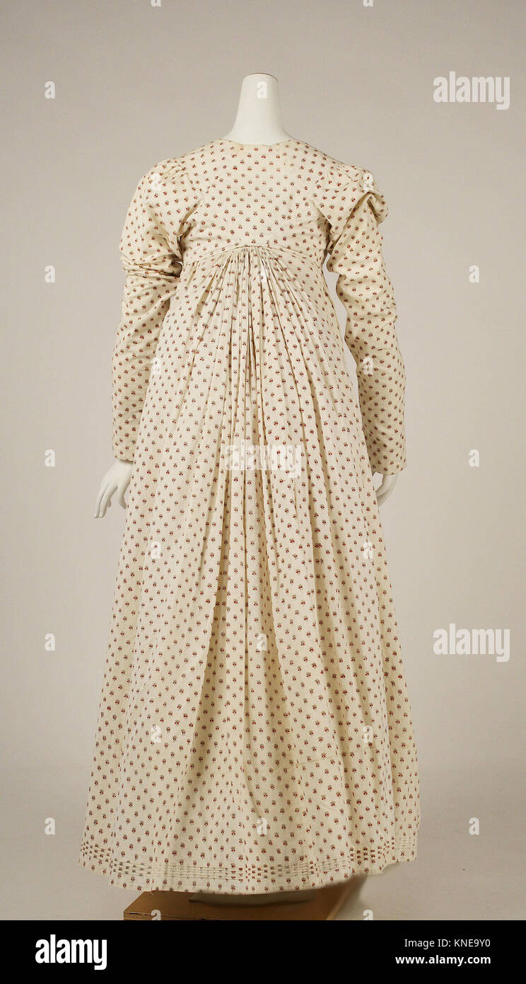 This dress represents fashion trends from its time, showcasing period ...