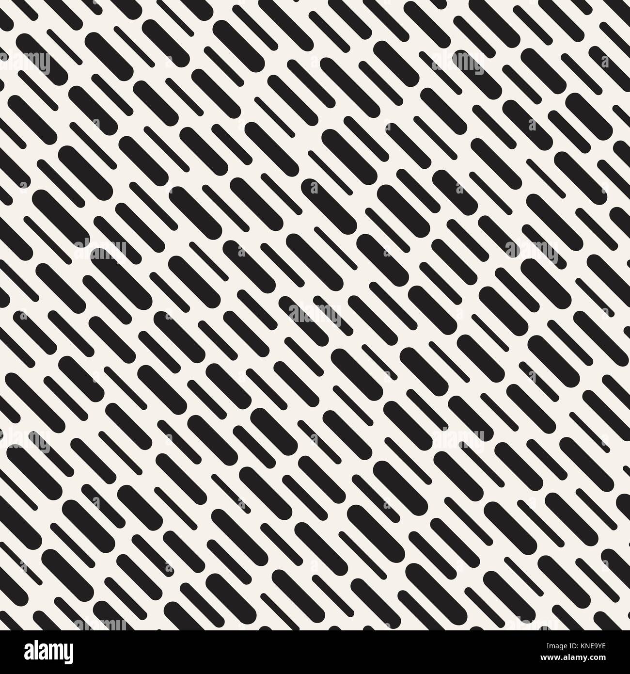 Black and White Irregular Rounded Dashed Lines Pattern. Modern Abstract ...