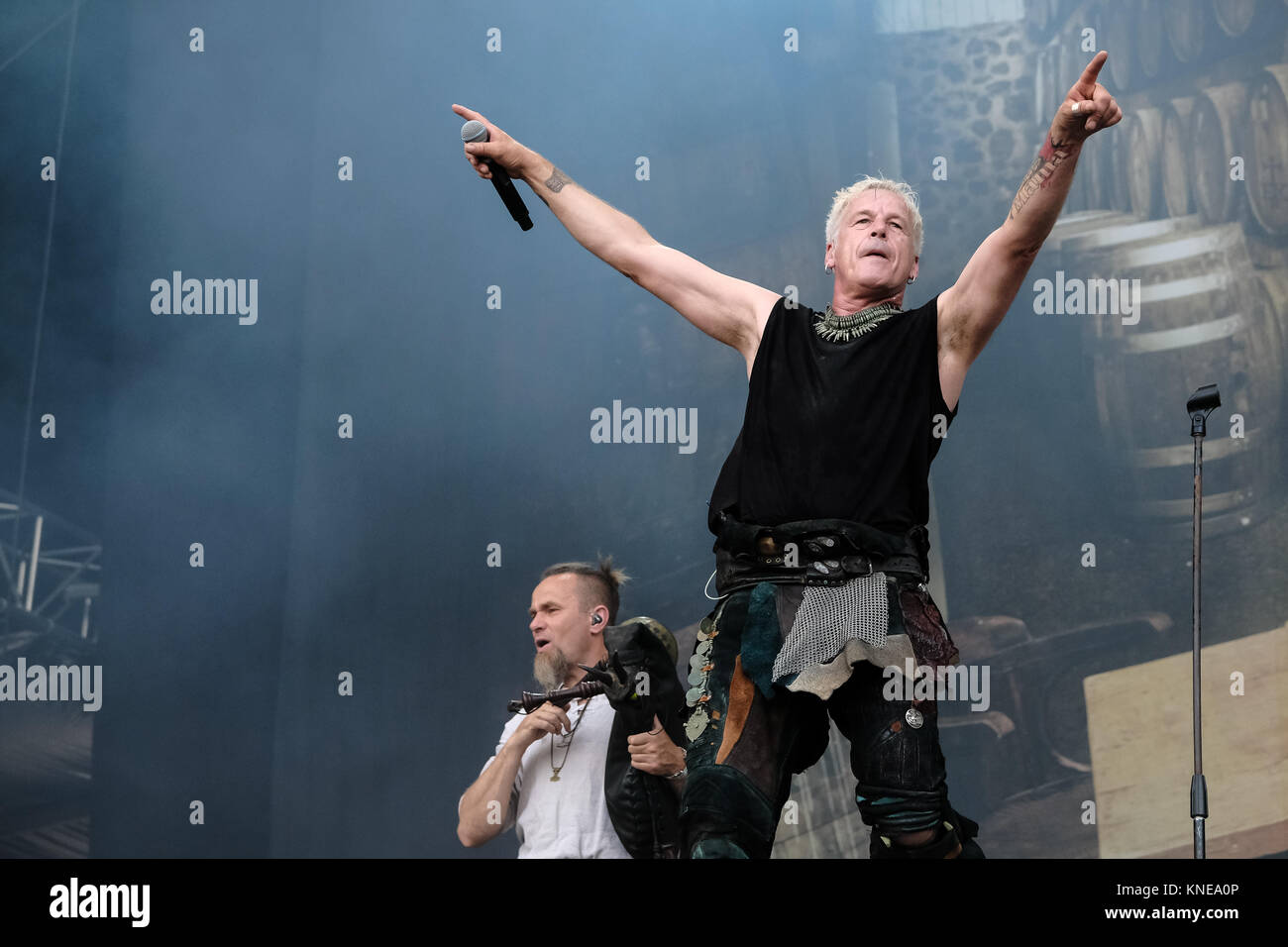 The German power metal band In Extremo performs a live concert at the ...