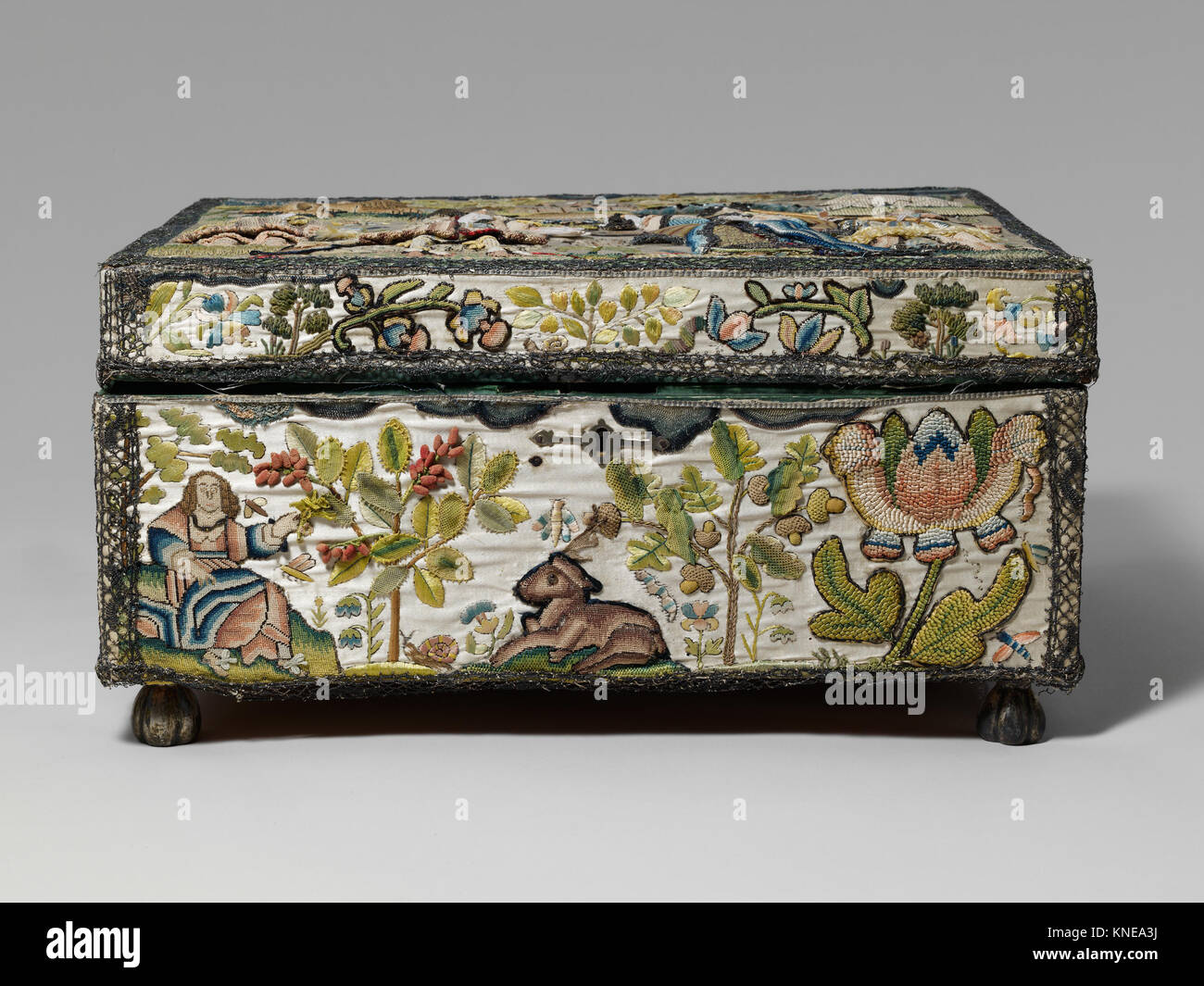 This casket features scenes depicting the biblical story of King ...