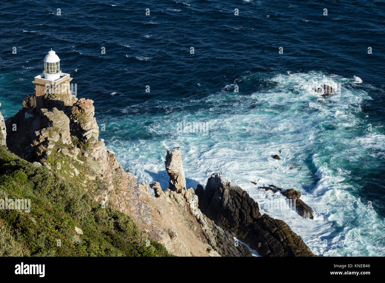 Lighthouse of Cape Point in Cape of Good Hope Nature Reserve in Cape ...