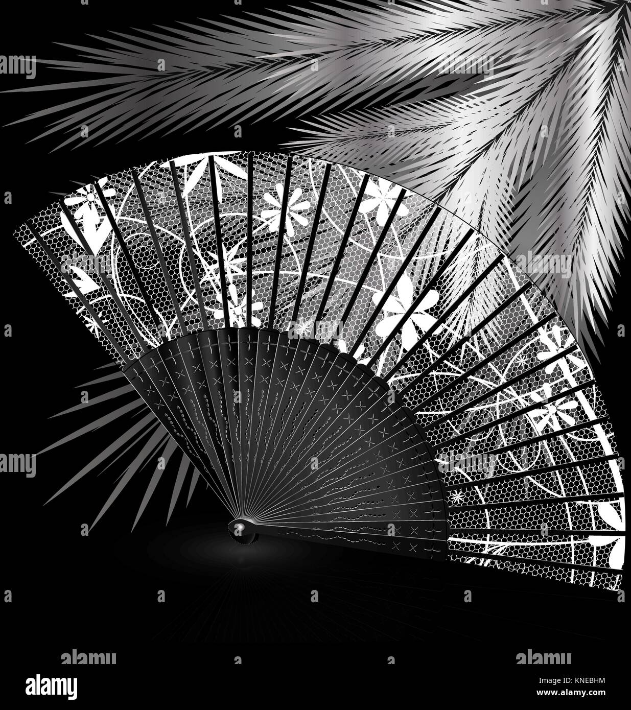 white tree and fan Stock Vector Image & Art - Alamy