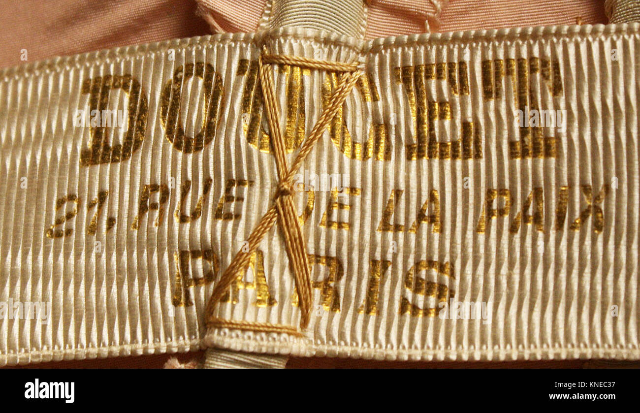 The ball gown, cataloged under MET 49.3.26a, is a historical example of ...