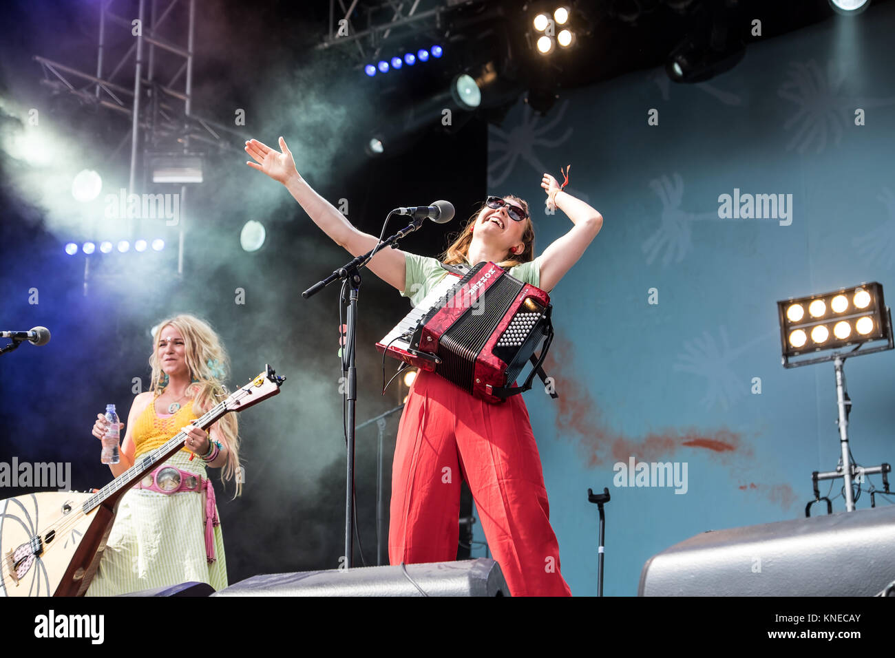 The Norwegian band Katzenjammer performs a live concert at Swiss music ...