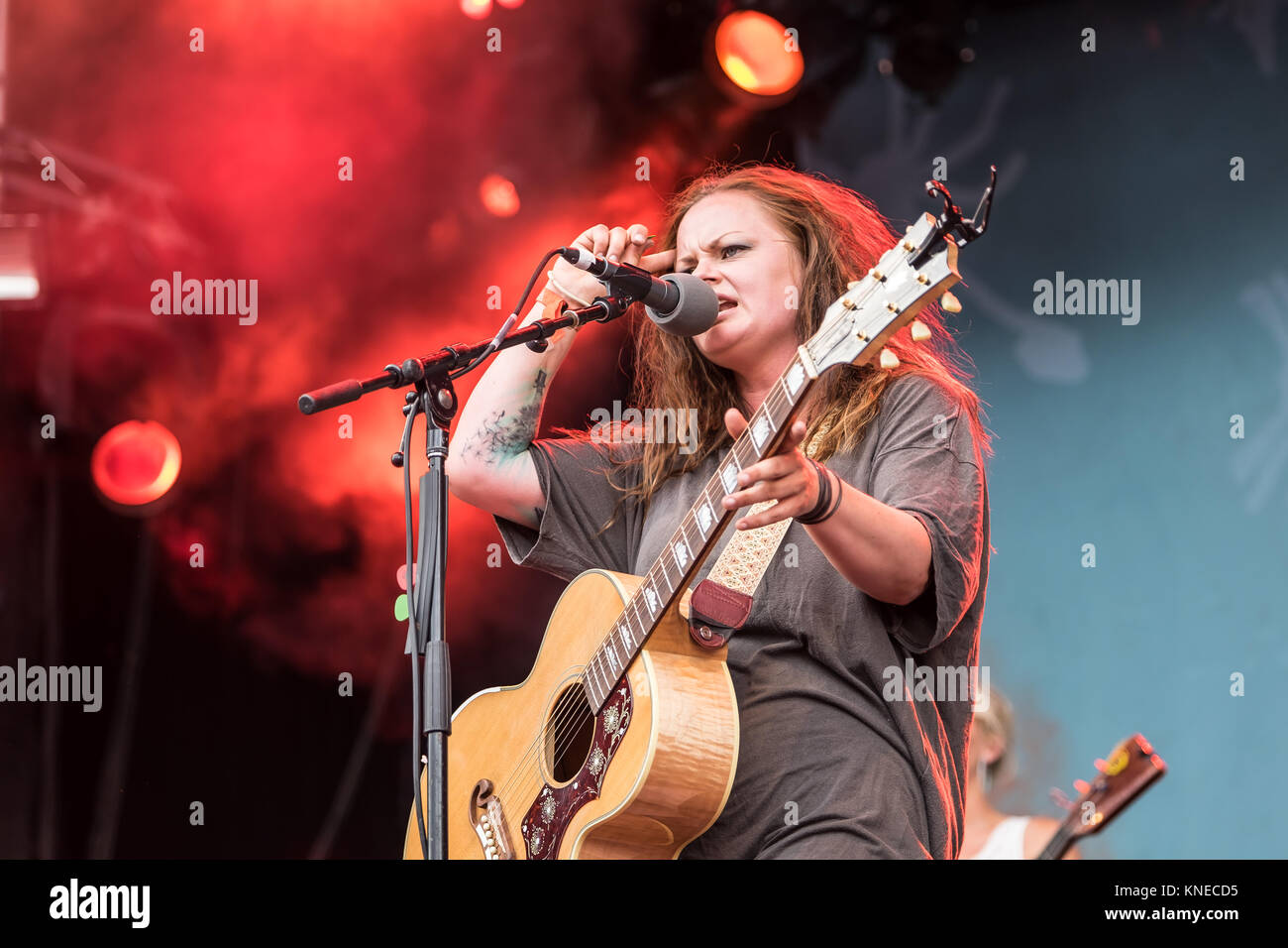 The Norwegian band Katzenjammer performs a live concert at Swiss music ...