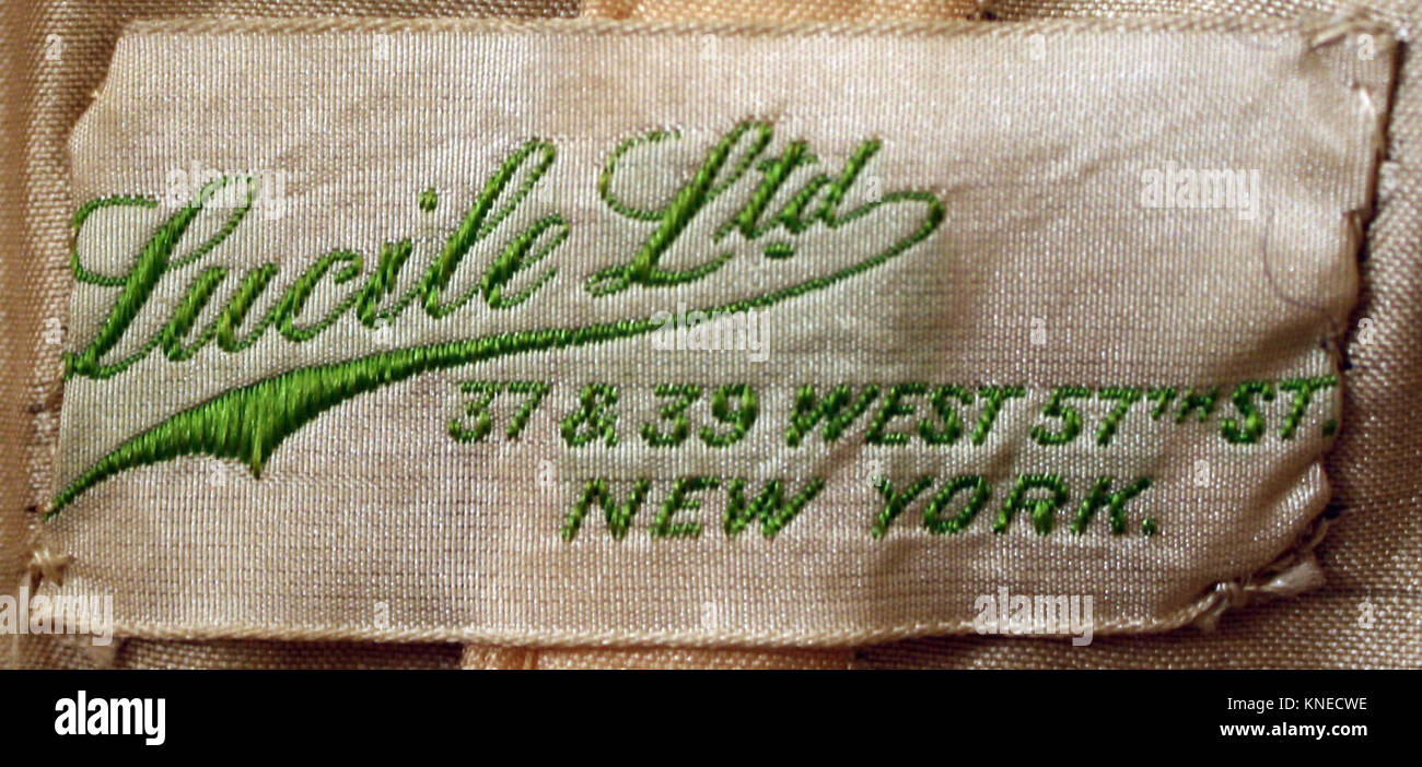 Evening dress MET CI44.64.37a label 94661 Stock Photo - Alamy