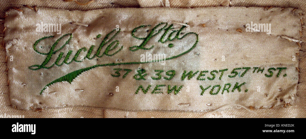 Evening dress MET CI44.64.33 label 94667 Stock Photo - Alamy