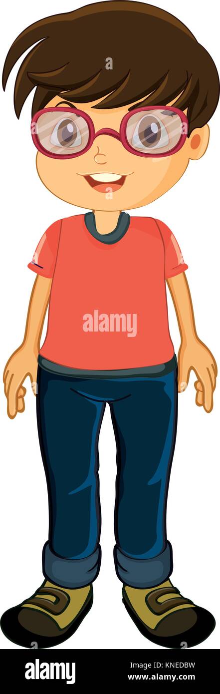 illustration of a boy on a white background Stock Vector Image & Art ...