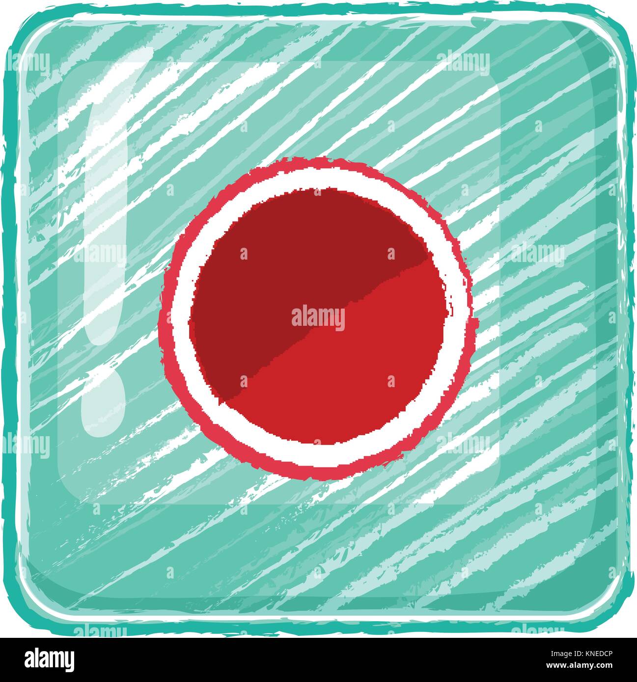 Illustration of a power on/off button icon drawing on a white ...