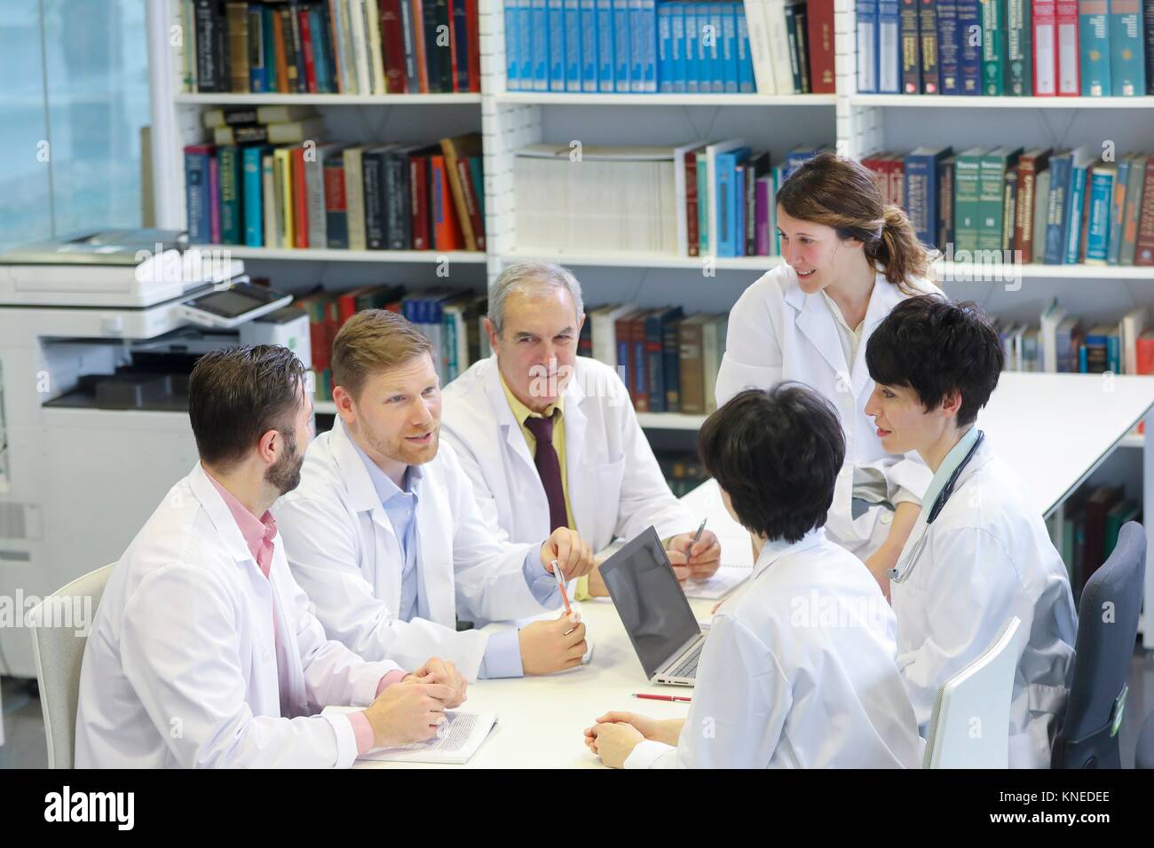 Meeting of doctors, clinical session, Hospital, Donostia, San Sebastian ...