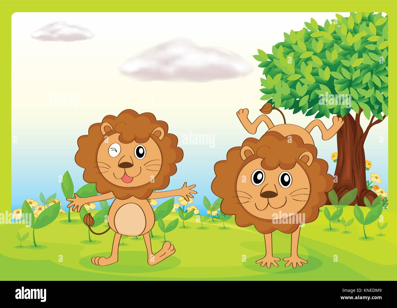 Lions dancing Stock Vector Images - Alamy
