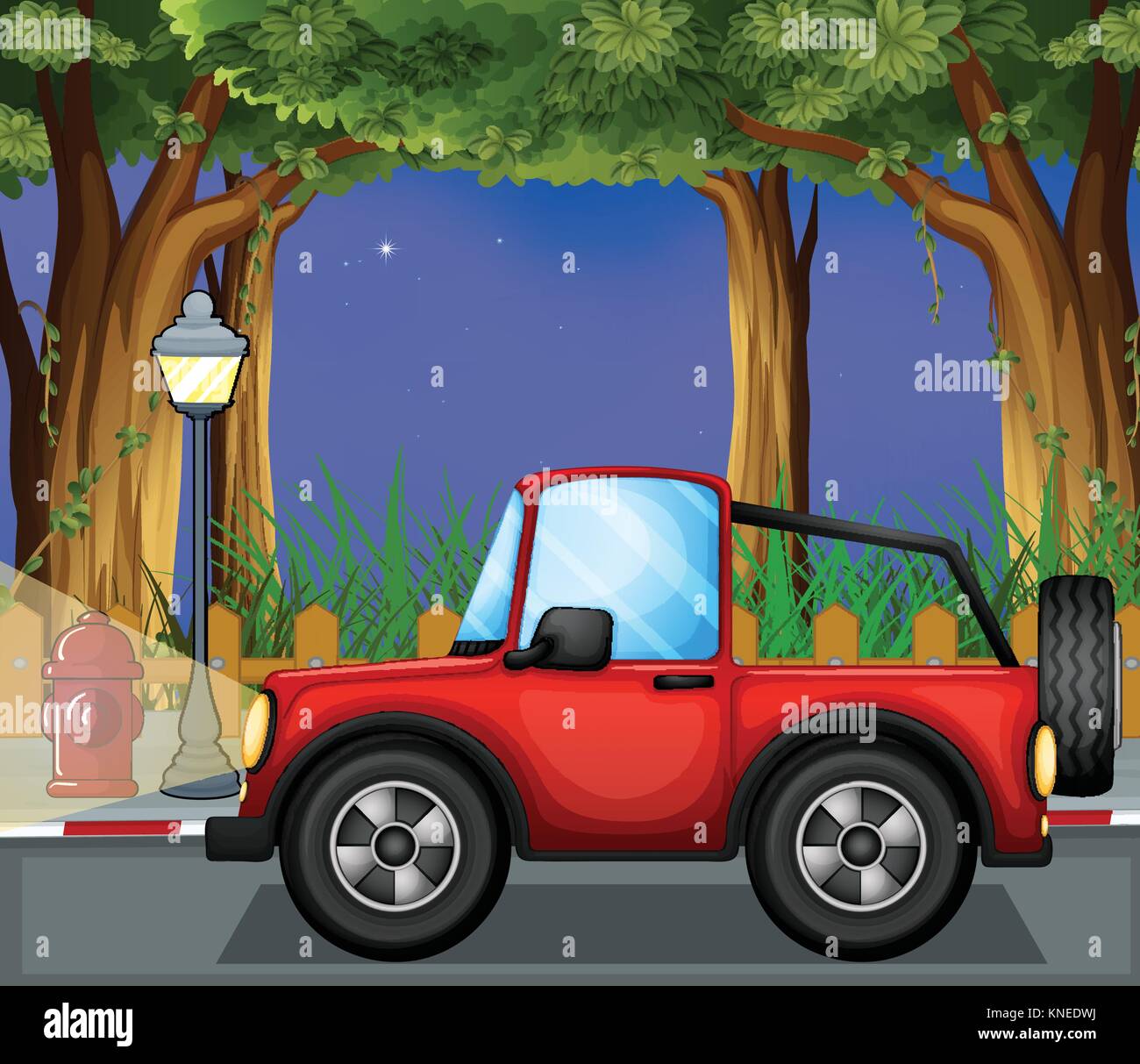 Illustration of a red jeepney in the road Stock Vector Image & Art - Alamy