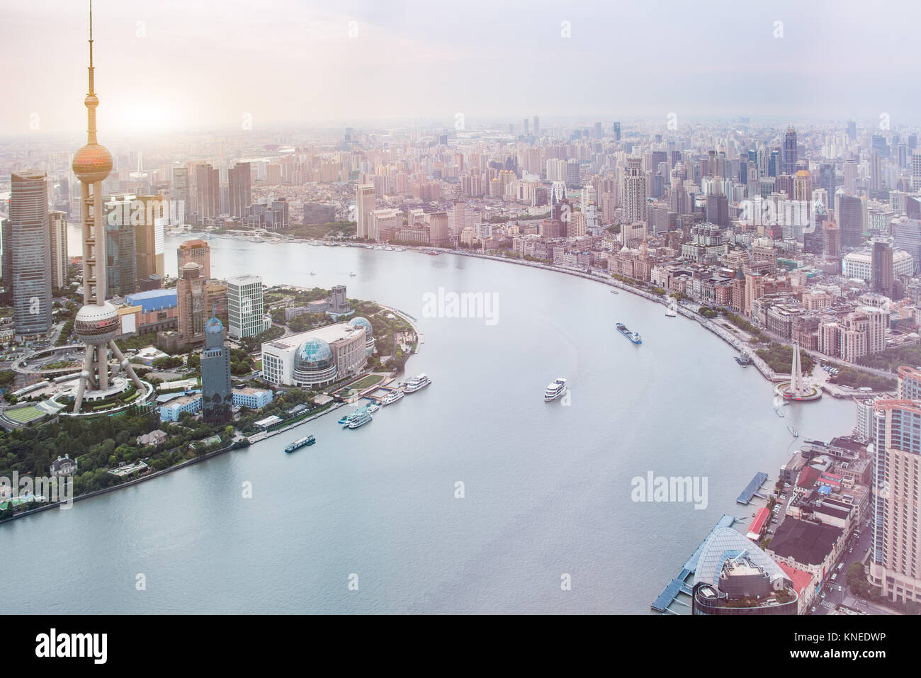 Aerial view of Shanghai skyline of China Stock Photo - Alamy
