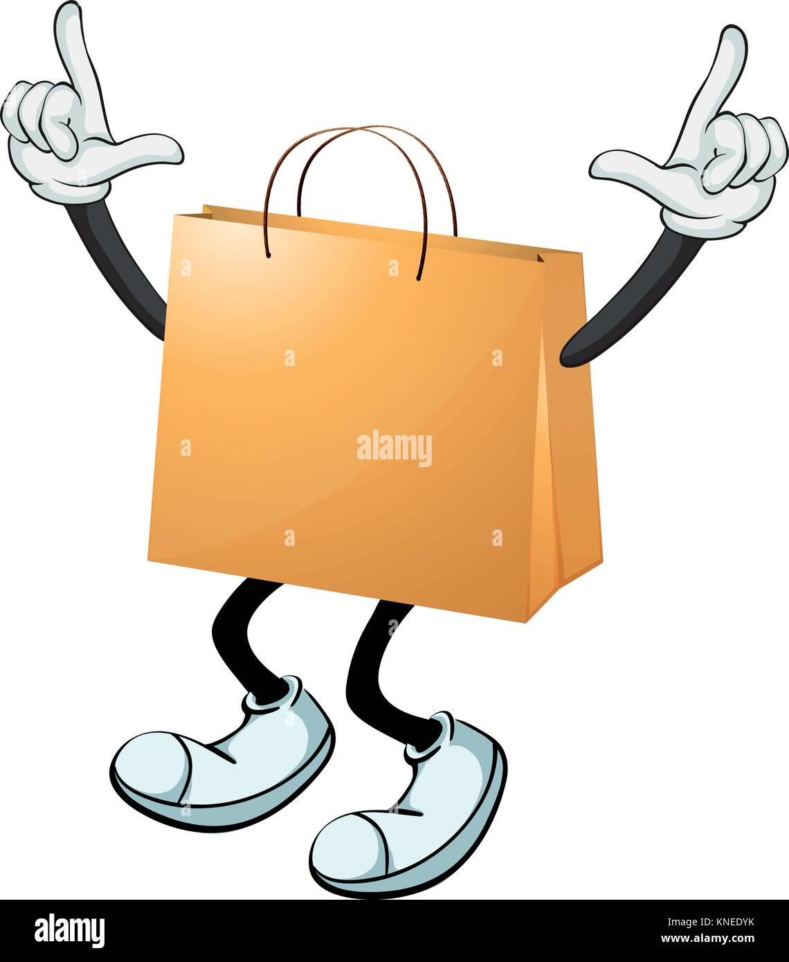 Illustration of a yellow bag on a white background Stock Vector Image ...