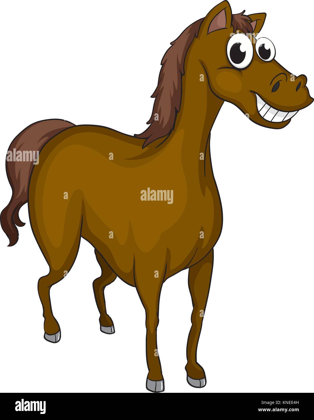 Illustration of a smiling horse on a white background Stock Vector ...
