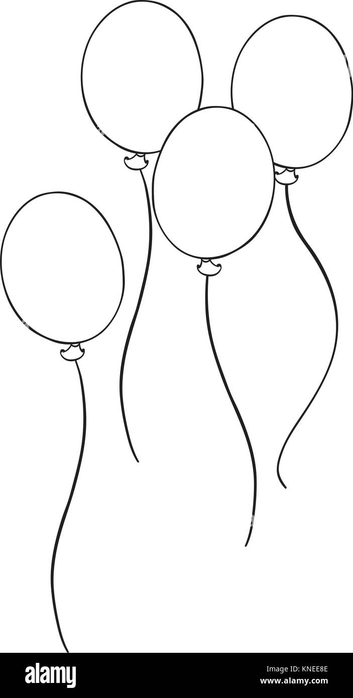 illustration of a balloon sketch on a white background Stock Vector ...