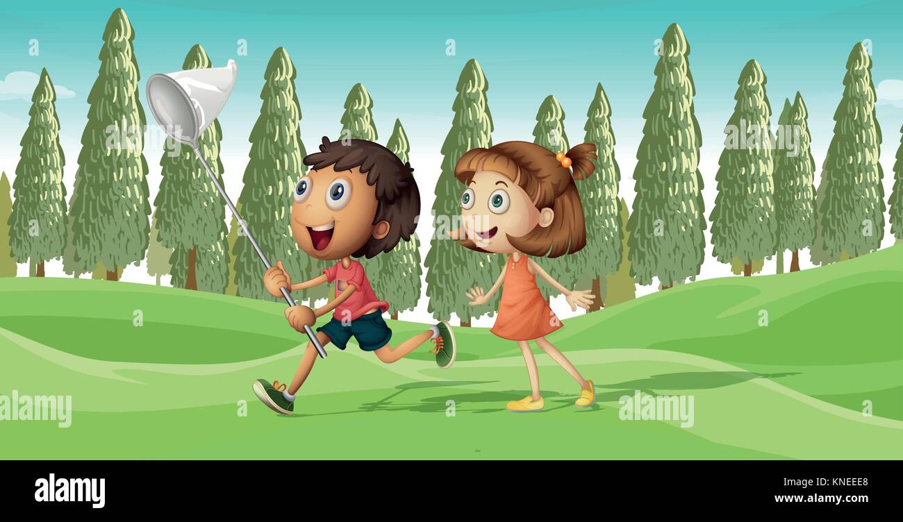 Cartoon illustration man catching woman hi-res stock photography and ...