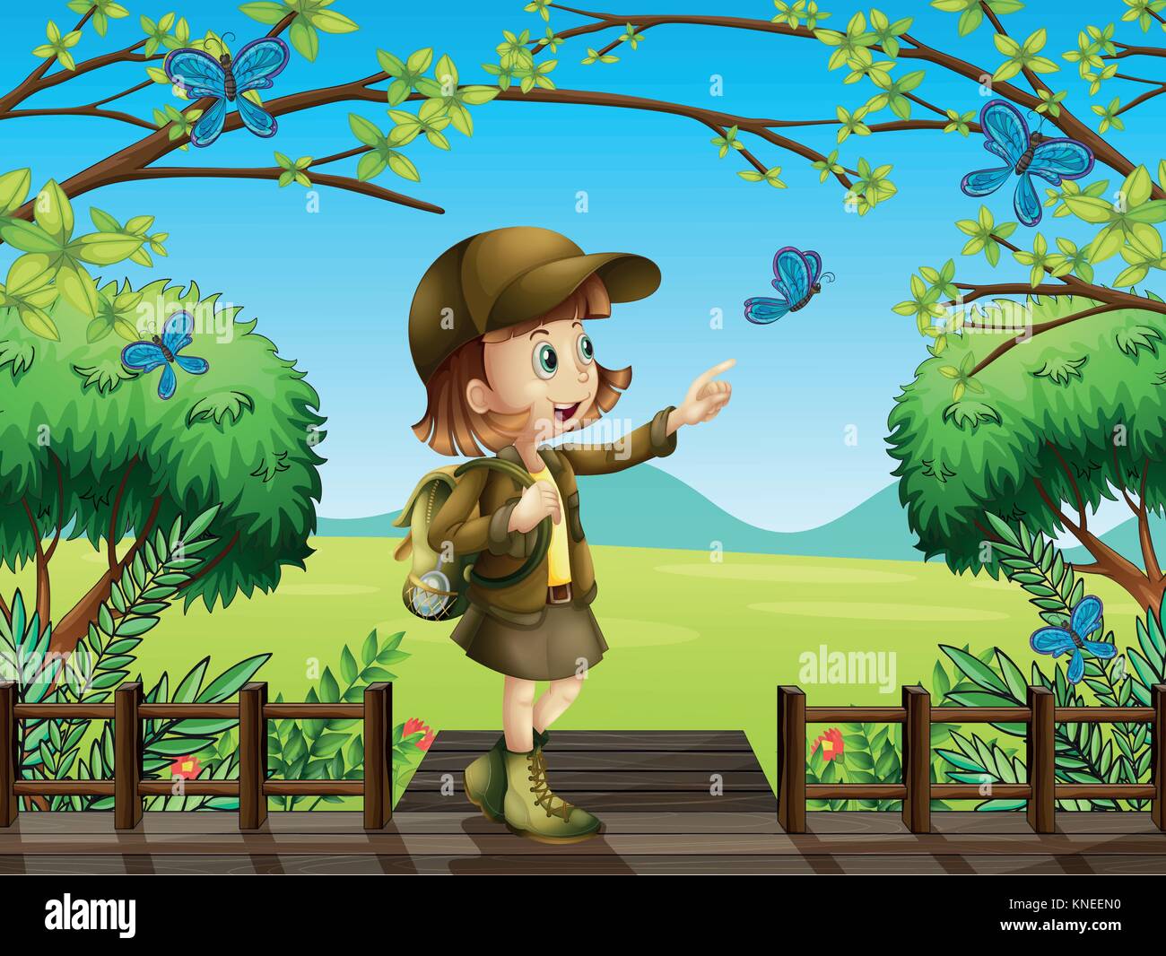 Woman walking on platform Stock Vector Images - Alamy