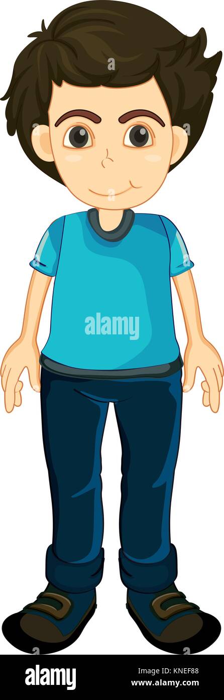 illustration of a boy on a white background Stock Vector Image & Art ...